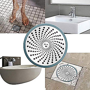 1 Pcs Shower Drain Cover Hair Catcher, Drain Protector Good Grips Easy Clean Strainer Stainless Steel Hair Trap Mesh for Shower Bath Drain Filter
