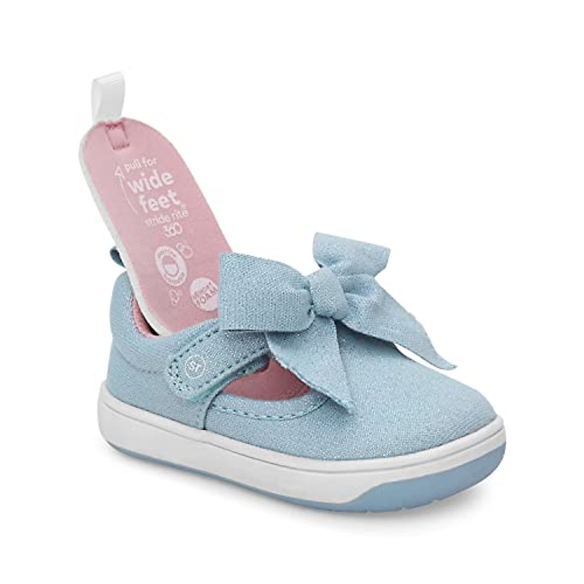 Stride Rite 360 Girls Kamila Mary Jane Flat, Blue, 5 Toddler US