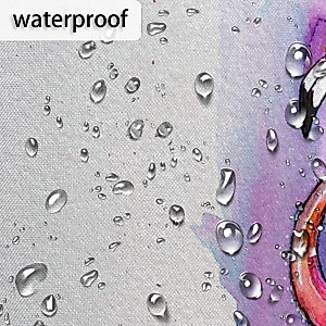 Aglebo Beautiful Watercolor Flamingo Shower Curtain Fabric Shower Curtain Set with 12 Hooks Water-Proof 72 * 72 Inches for Bathroom Beach Caravan Hotel