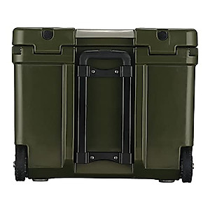 FOROUT Hard Cooler with Wheels and Handle, 40 Quart Ice Chest with Wheels Keeping Ice Cold for Days, Great for The Beach, Boat, Travel,Fishing, Barbecue or Camping Army Green