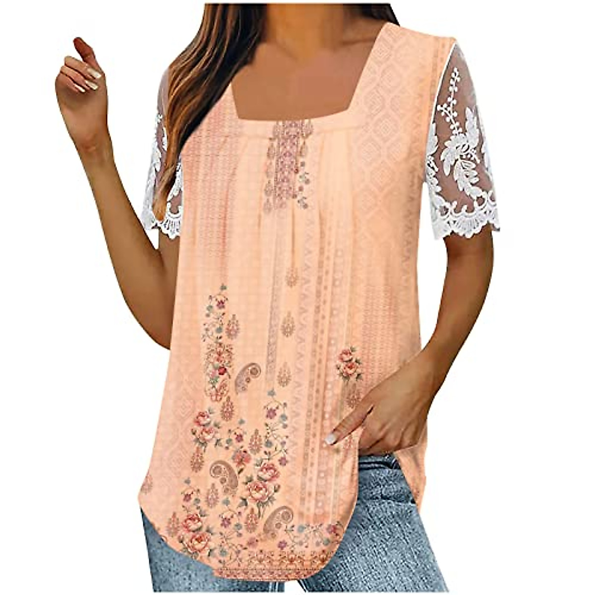 3/4 Length Sleeve Womens Tops Generic Cowgirl Tops for Women Western Sexy Black Tops with Sleeves for Women Woman's Rights Shirt Dress Shirts Women Business Casual（7-Ginger,Medium）