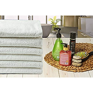 Cotton Bath Towels Set White 22" x 44" Pack of 6 Ultra Soft 100% Cotton Bath Towel White Highly Absorbent Daily Usage Bath Towel Ideal for Pool Home Gym Spa Hotel