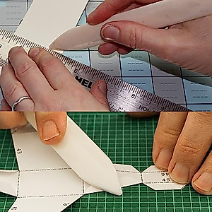 VENCINK Genuine Bone Folder Scoring Folding Creasing Origami Paper Creaser Crafting Scrapbooking Tool for DIY Handmade Leather Burnishing Bookbinding Cards and Paper Crafts (100% Cattle Bone)