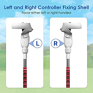 ZyberGears VR Golf Club for Oculus Quest 2 Accessories, Golf Club Handle Attachment Compatible with Meta Quest 2 Left and Right Controller