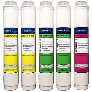 PureBlue TLR04RC-5PK Twist Lock Replacement Filter Pack for 4-Stage Reverse Osmosis