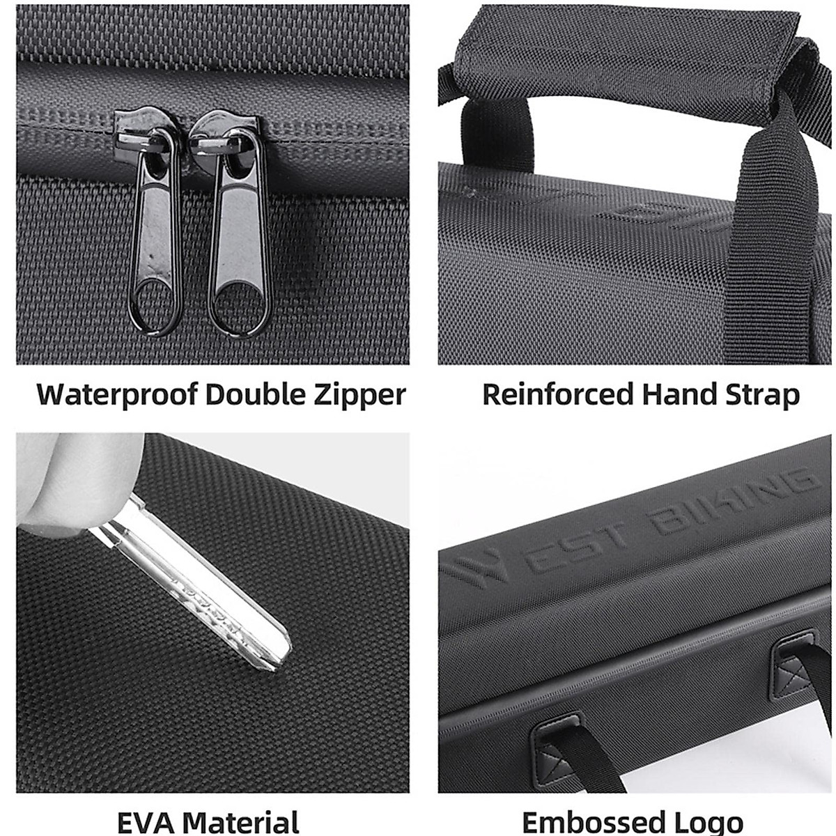 Ebike Battery Case, Ebike Waterproof Storage Bag Large-Capacity Fireproof Battery Bag, E- Battery Accessories for Long-Distance Biking, Camping, Batteries Storage