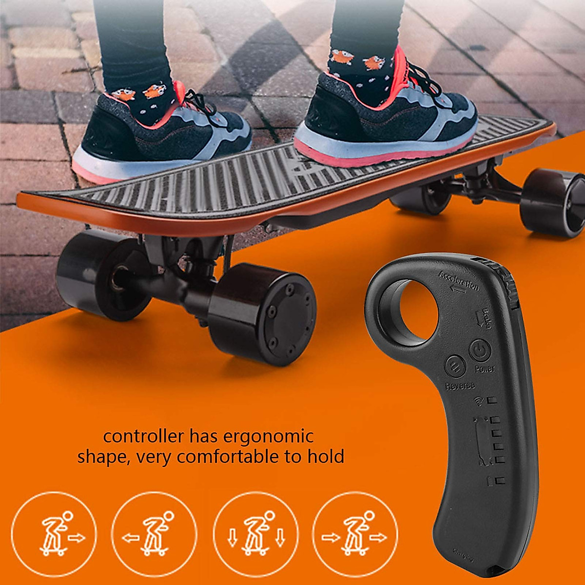 Enrilior Electric Skateboard,Longboard Single Drive ESC Substitute Control Mainboard with Remote