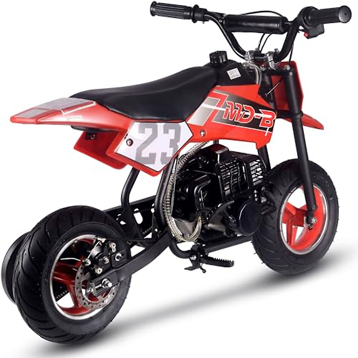 MotoTec DB-02 50cc 2-Stroke Kids Supermoto Gas Dirt Bike Red