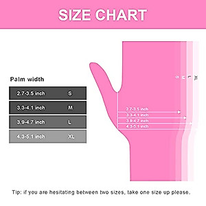 FINITEX Pink Nitrile Disposable Latex Free Gloves - 3.5mil 100PCS/Box 9inch Long Latex Free Gloves Guantes de Nitrilo Cleaning Medical Exam Food Cooking Gloves (100, Medium)