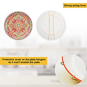 Plate Hangers - 8 Inch 12 Pack Plate Hangers for The Wall Plate Hangers Plate Wall Hangers for Display Plate Wall Hangers Plate Holders for Displaying On Wall Plate Holder Plate Wall Hanger