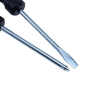 Pastlla 10Pcs Screwdrivers Set, 5 Phillips Screwdriver & 5 Flat Head Screwdriver Magnetic Screwdriver Set for Fastening, Loosening Screws, Repairing Home Improvement Craft (Black, 6 Inch)