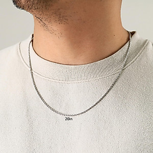 Nuragold 10k White Gold 2mm Rope Chain Diamond Cut Pendant Necklace, Mens Womens Jewelry 16" 18" 20" 22" 24" 26" 28" 30"