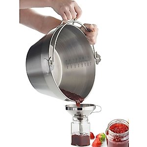 Jam Making Maslin Pan Stainless Steel Preserve Pot & Handle Bucket,Camping Pan (4.5L-4.5QT)