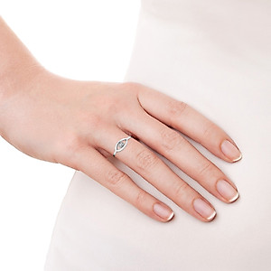 AeraVida Evil Eye Good Luck Protection .925 Sterling Silver Simple Band Ring (9)