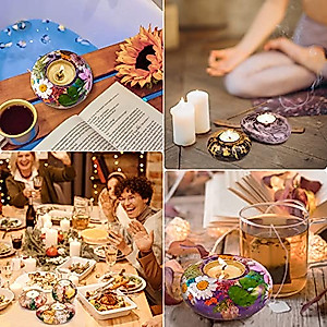 LET'S RESIN Tealight Candle Holder Resin Molds Silicone,3Pcs Tea Light Candle Holder Silicone Molds for Resin,Plaster,Cement Concrete,Resin Epoxy Molds Silicone for DIY Home Décor,Great for Beginners