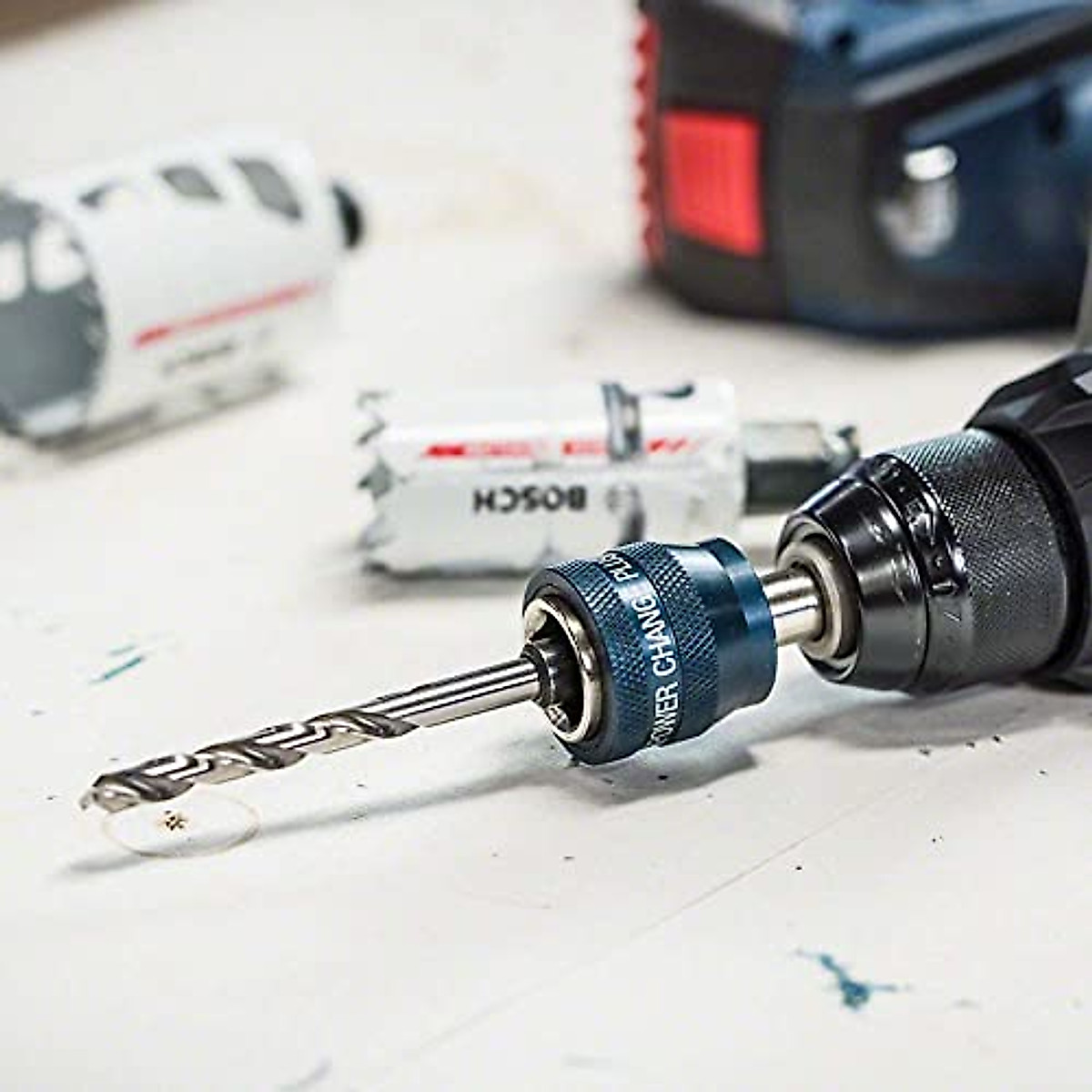 Bosch Professional 2608594256 Power Change Plus Adapter (Socket 3/8" Hexagonal Shank, Including HSS-Co Drill Bit 7.15 x 65 mm, Hole Saw Accessories), colour, Size