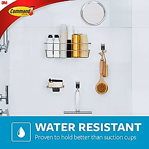 Command Wall and Cabinet Organizer, Satin Nickel, 1-Organizer, 4-Water-Resistant Strips, Organize Damage-Free