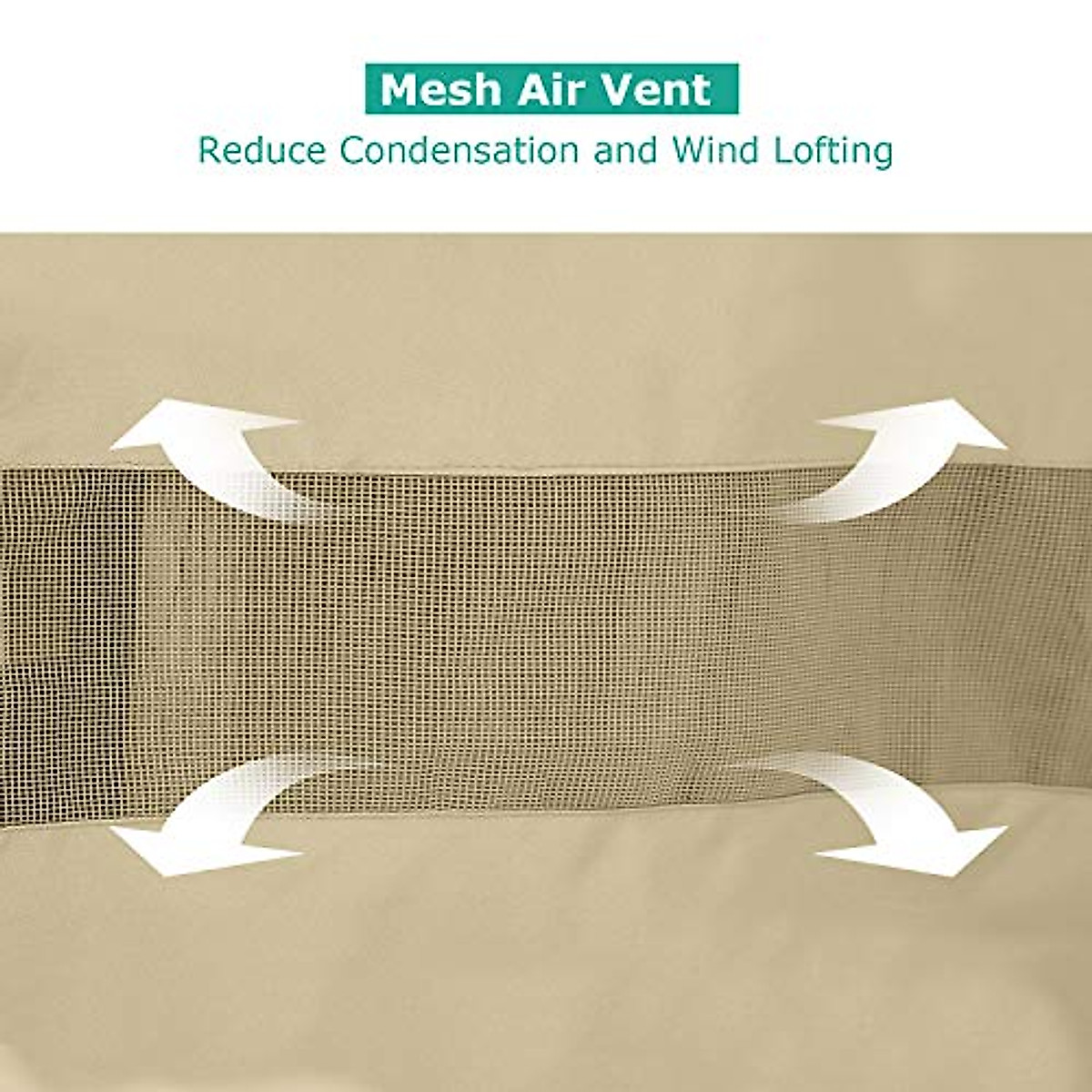 SunPatio Outdoor Chaise Lounge Cover, Waterproof Patio Furniture Lounge Chair Cover with Sealed Seam, Heavy Duty Chaise Cover 76" L x 30" W x 26"/10" H, All Weather Protection, Beige