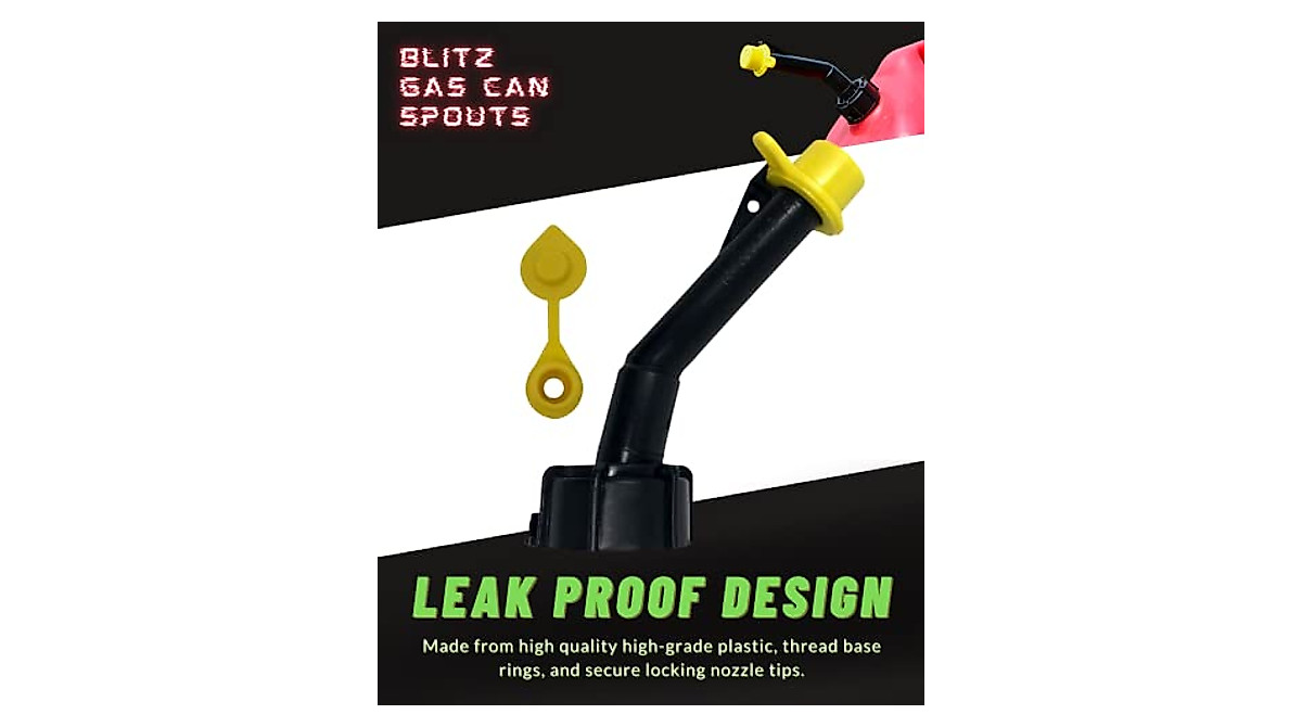 5 Gal Gas Can Spout Replacement Nozzle Kit - 4 Pack