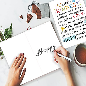 YiKaLus Cute Appreciation Card for Kindest Person, Great Thank You Card with Envelope for Women Men, Sweet Friendship Gift for Friends Classmates, Best Thank You Gift Ideas for Mom Dad