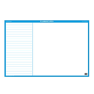 24" x 36" SwiftGlimpse 2024 Wall Calendar Erasable Large Wet & Dry Erase Laminated 12 Month Annual Yearly Wall Planner, Horizontal, Blue