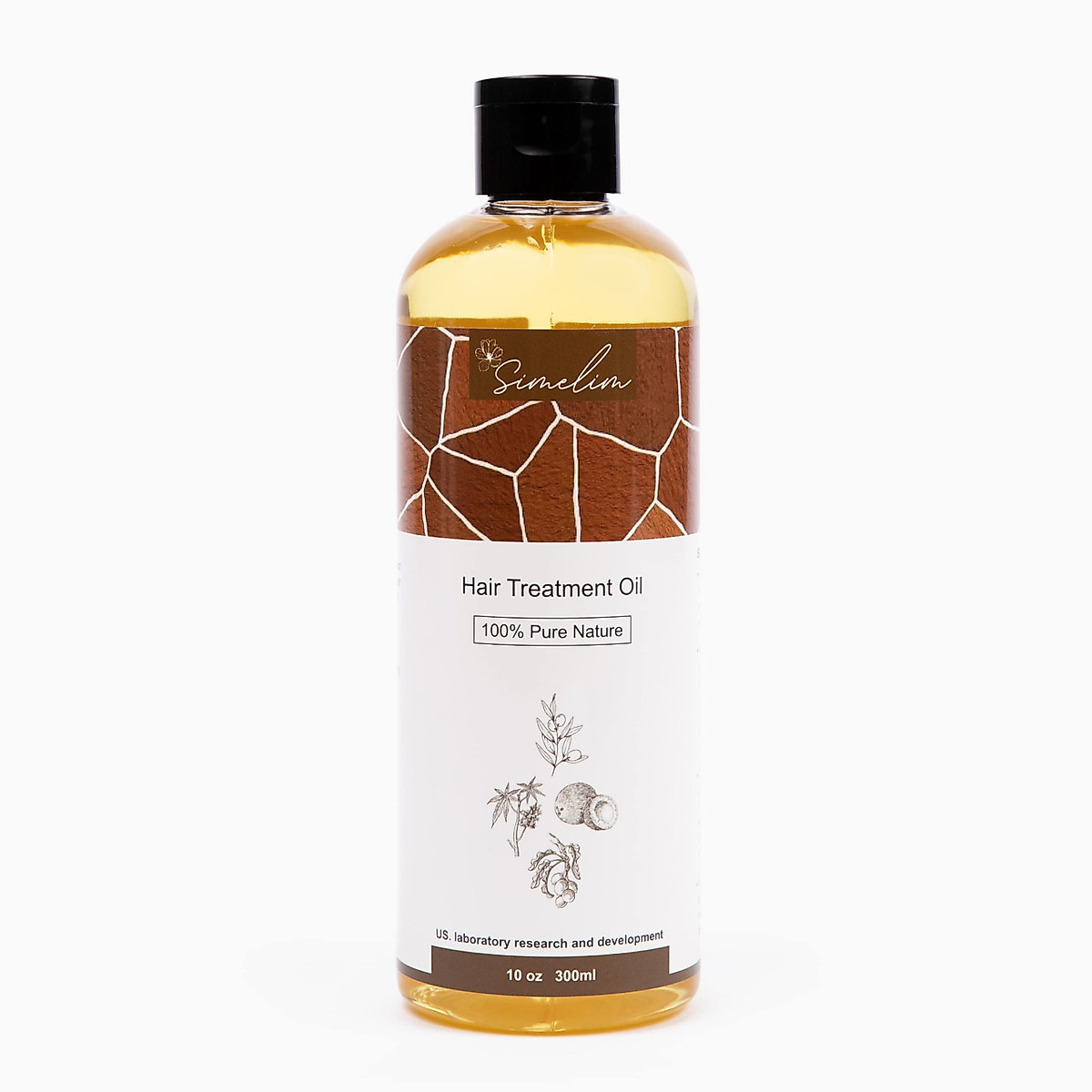 SIMELIM Hair Treatment Oil, Hair Oil for Black Women, Coily Hair Oil, blend of Coconut, Olive, Shea nut and Castor oils, Hair Oil for dry damaged hair and growth.