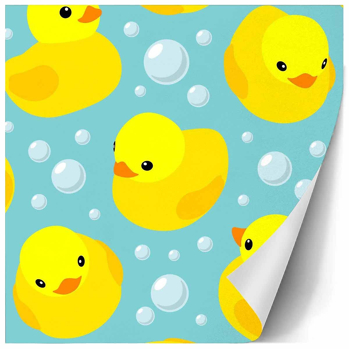 InterestPrint Gift Wrapping Paper 58"x 23" for Birthday, Baby Shower, Wedding Yellow Ducks (1 Roll)