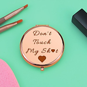 Funny Gifts for Women Compact Makeup Mirror for Sister Daughter Fun Birthday Gifts for Women Funny Saying Gifts for Women Sarcastic Gifts for Her Folding Makeup Mirror Christmas Retirement Gifts
