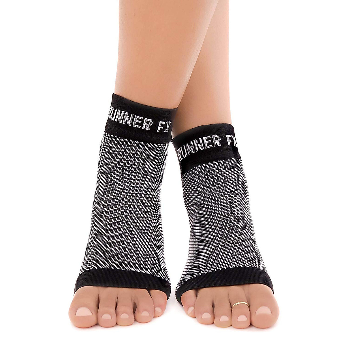 Runner FX Sports Plantar Fasciitis Sock for Men and Women, Compression Foot Sleeves with Arch and Ankle Support, Foot Brace