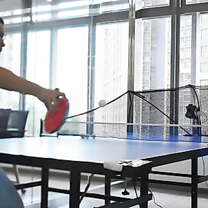 WAYMARK Table Tennis Robot Ping Pong Ball Machine S6-PRO Automatic Ping Pong Robot Trainer Table Tennis Robot Machine with Net and 100 Balls