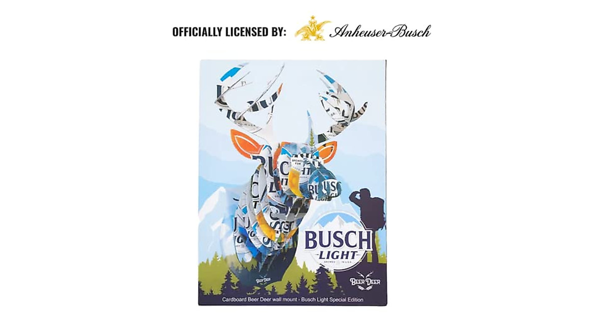 Beer Deer Busch Light 3D Mount for Man Cave