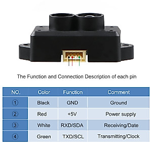 MakerFocus TFmini-s Micro Lidar Module 0.1-12M Lidar Range Finder Sensor Obstacle Avoidance Sensor Tiny Module Single Point UART I2C IO Compatible with Pixhawk Ar duino and Raspberry Pi