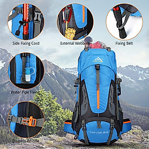 Kingsea 70L Large Camping Hiking Backpack , Lightweight Nylon Trekking Rucksack,For Men Women Outdoor Large Capacity Sports Mountaineering Backpack Climbing Travel Waterproof Daypack