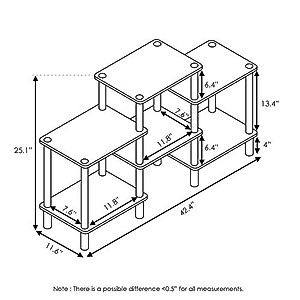 Furinno Turn-N-Tube DIY Multipurpose Combination Rack, French Oak Grey/Black