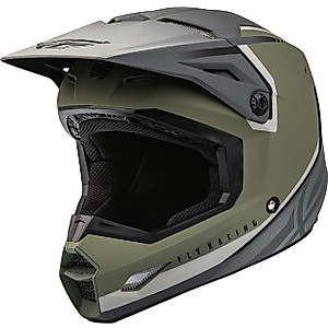 Fly Racing 2023 Adult Kinetic Vision Helmet (Matte Olive Green/Grey, XX-Large)