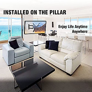 FORGING MOUNT Corner TV Wall Mount Single Stud Articulating Arm Full Motion TV Bracket for Most 26-55" Flat Curved TVs with Tilt, Swivel and Extends 18inch, Holds 88lbs, Max VESA 400x400mm