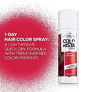 L’Oréal Paris Colorista 1-Day Washable Temporary Hair Color Spray, Red, 2 Ounces