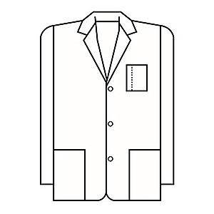 Meta 6119 Unisex 30" Lab Coat, White, M