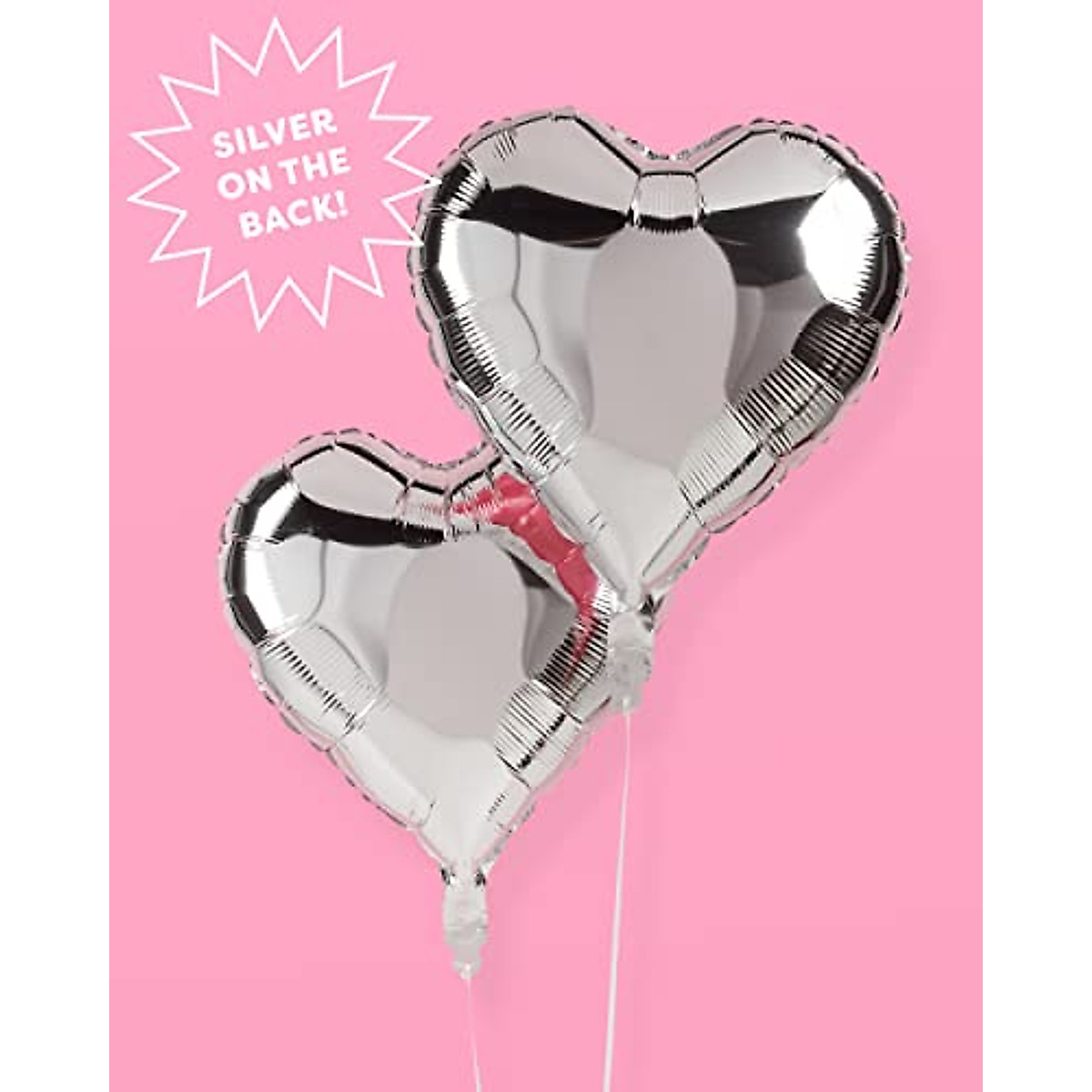 xo, Fetti Pink Heart Foil Balloon Set - 4 pc | Birthday Decorations, Bachelorette Backdrop, Valentine's Day Baby Shower, Vday, Wedding Photo Booth
