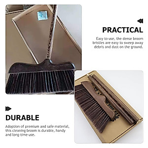 Zerodeko Vintage Trash Clean Broom Indoor Broom Portable Cleaning Brush Garbage Sweeping Broom Escobas para Barrer Piso Handle Cleaning Broom Garden Furniture Easy to Carry Wooden Office