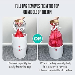 Prince Lionheart Diaper Twist’R Diaper Pail - Outsmarts Odors with Patented Twist Technology, Trash Can for Bathroom, Baby Diaper Pail with 2 Diaper Pail Refill Bags & 2 Charcoal Sachets