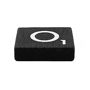 CleverDelights 100 Wood Letter Tiles - Black Color - Complete Set - Game Replacement Pieces