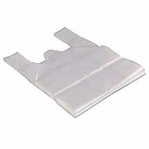 Eagrye Clear Plastic T-Shirt Shopping Bags, Reusable Thank You Bgs (320 Count)