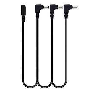 1 to 3 Way Daisy Chain Cable Guitar Effect Pedal Power Supply Splitter Cable Adapter Power Cable Black