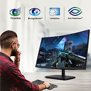 Acer ED270R 27 Inch Full HD Curved Gaming Monitor with 165Hz Refresh Rate I AMD FreeSync I 2 X HDMI 1 X Display Port