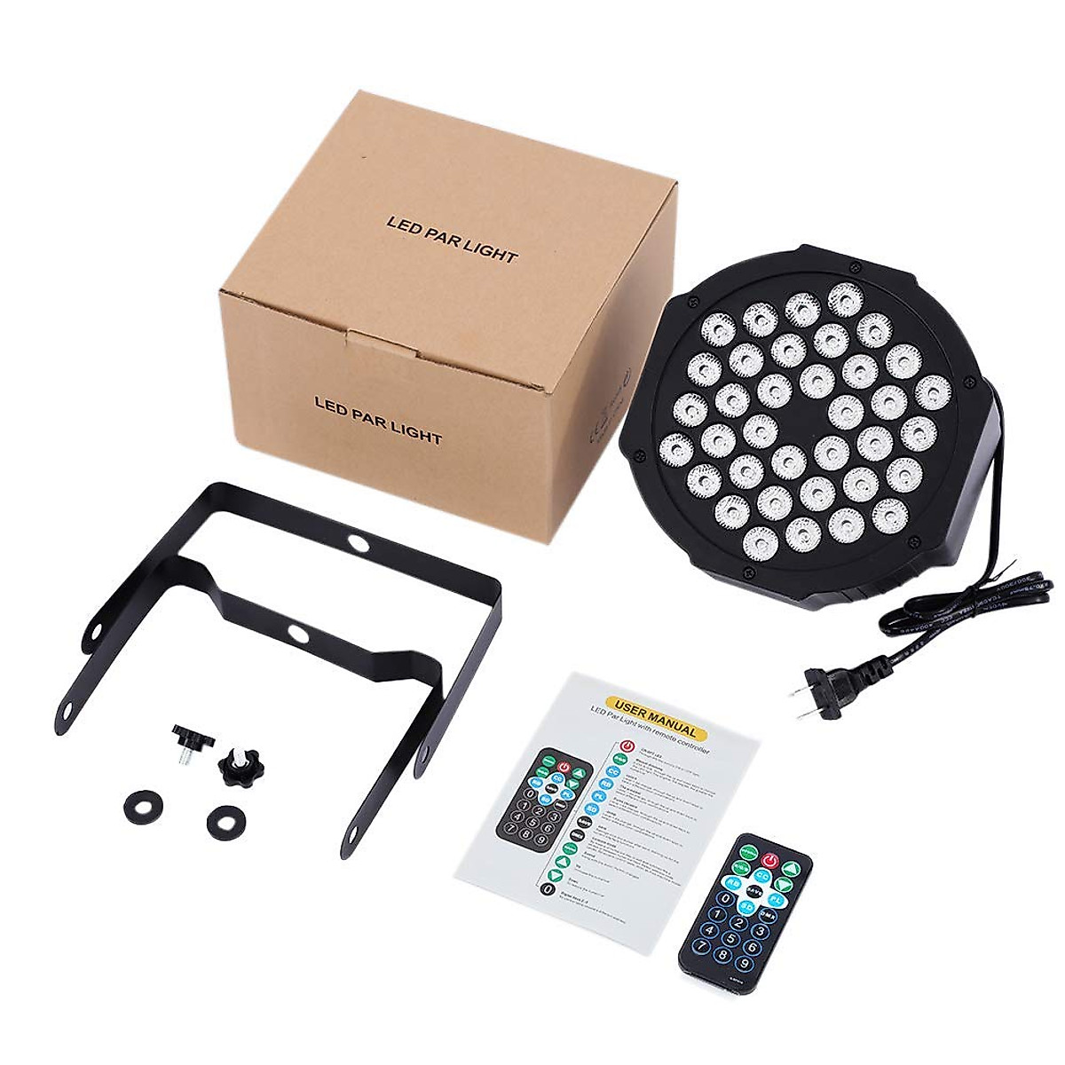 Litake 36 LED Stage Lights,Sound Activated DJ Par Stage Uplights Packages,RGB DJ Party Lights Remote & DMX Controlled, DJ Uplighting for Events Festival Party Church Concert,2 Packs