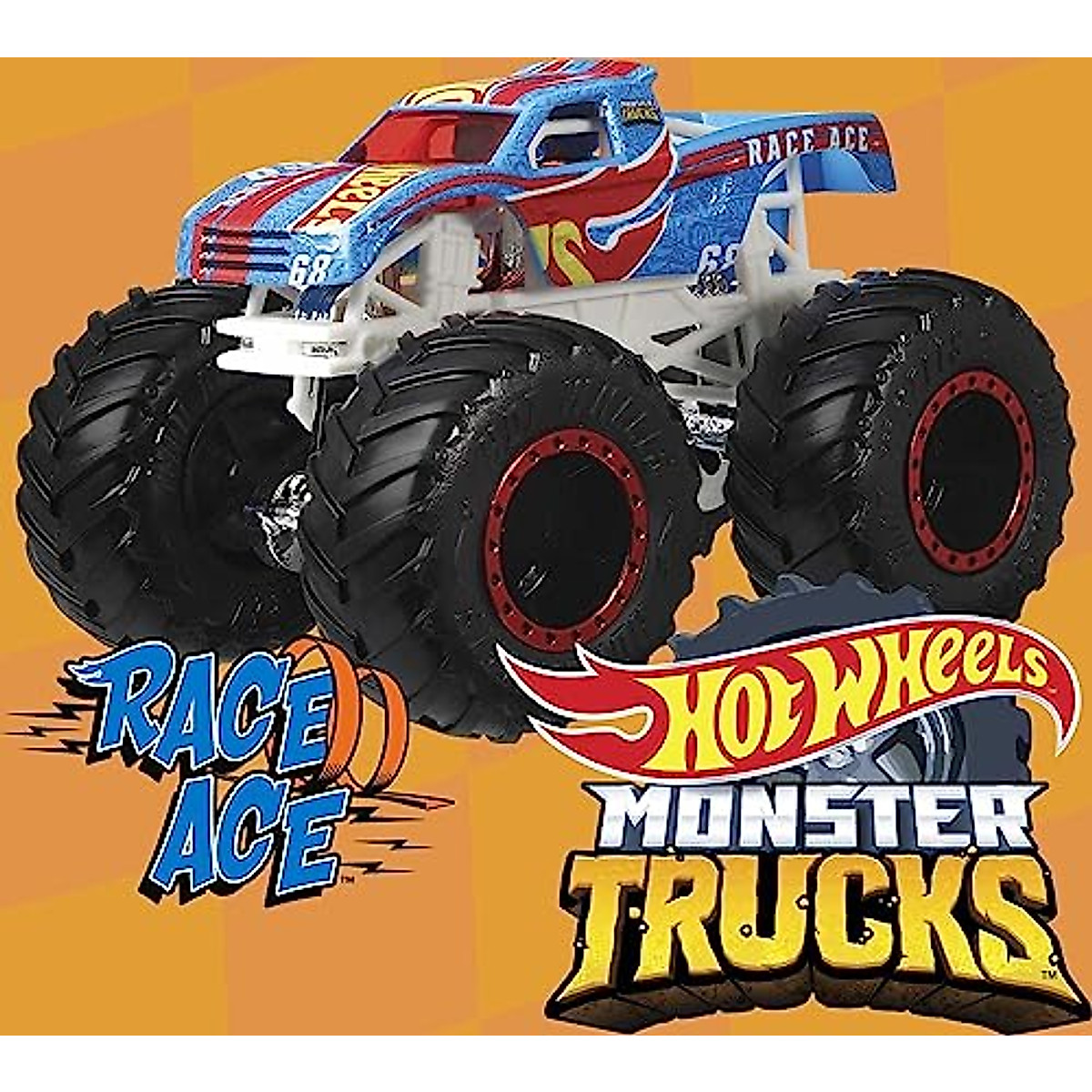Hot Wheels Monster Trucks, 1 Toy Truck in 1:64 Scale & 1 Crushable Car (Styles May Vary)