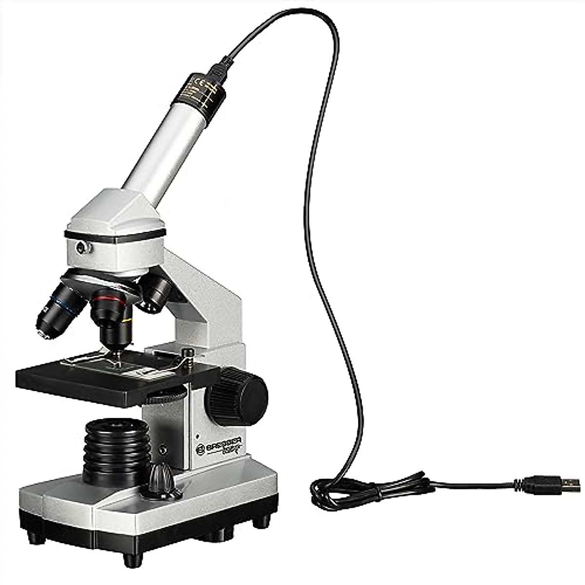 BRESSER Junior Biological Microscope Set 40-1600x Magnification with LED Illumination and USB Lens
