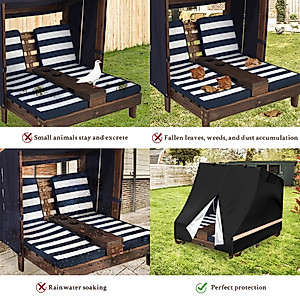 Acreater Cover for Kids Chaise Lounge Cover Suitable for KidKraft Wooden Outdoor Double Chaise Lounge，Waterproof Kids Patio Furniture Set Cover for Kids Lounge Chair Outdoor 35.5" L x 39" W x 36" H