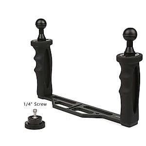 Shoot Aluminium Alloy Handheld Stabilizer Tray Handle Grip for Hero 12/11/10/9/8/7 6/5/4/3+/3 and 6 inch Dome Port and All LED Video Light Camera Camcorder with 1/4 inch Screw Hole